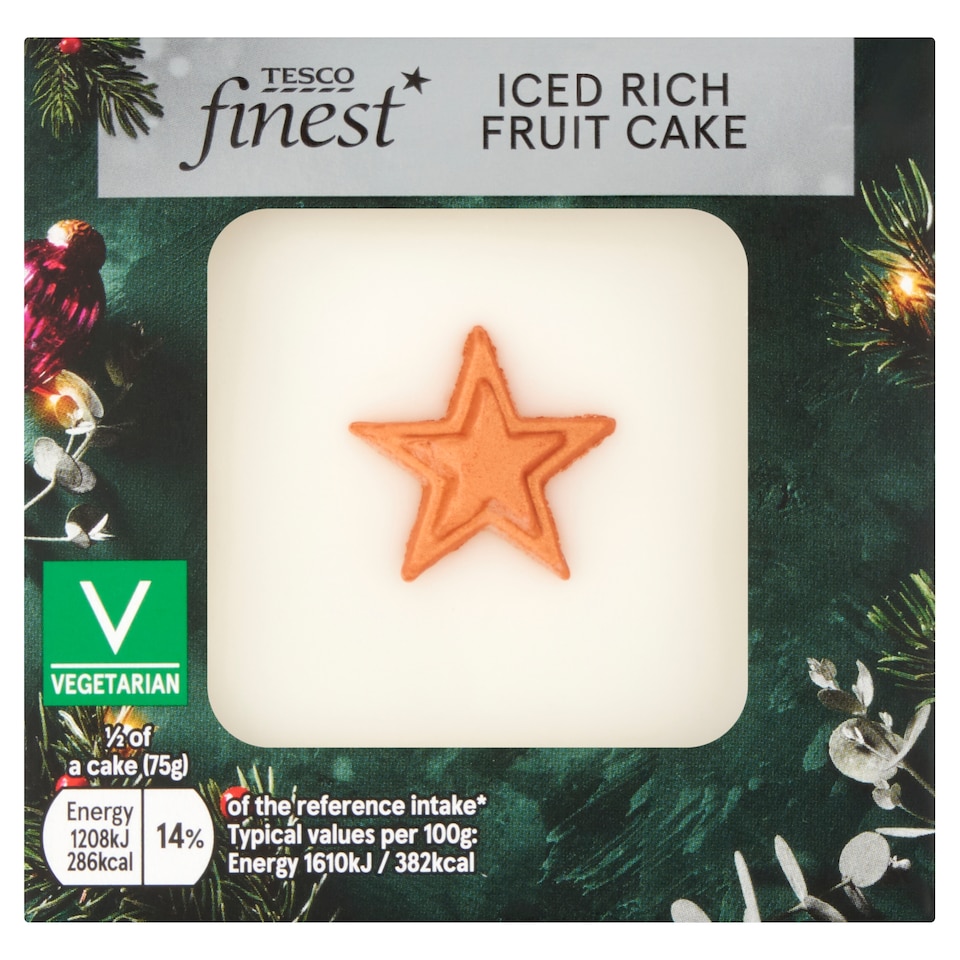 Tesco Finest Mini Iced Fruit Cake 150G - Tesco Groceries