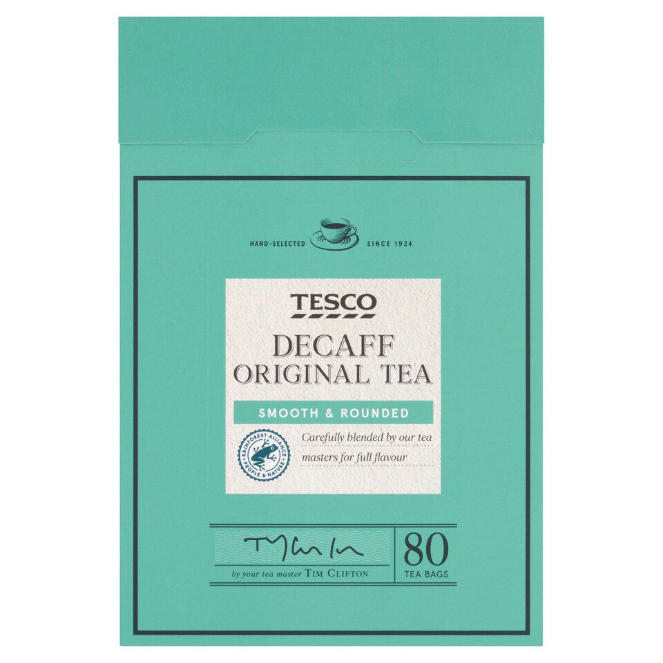 Tesco Decaffeinated 80 Teabags 250G - Tesco Groceries