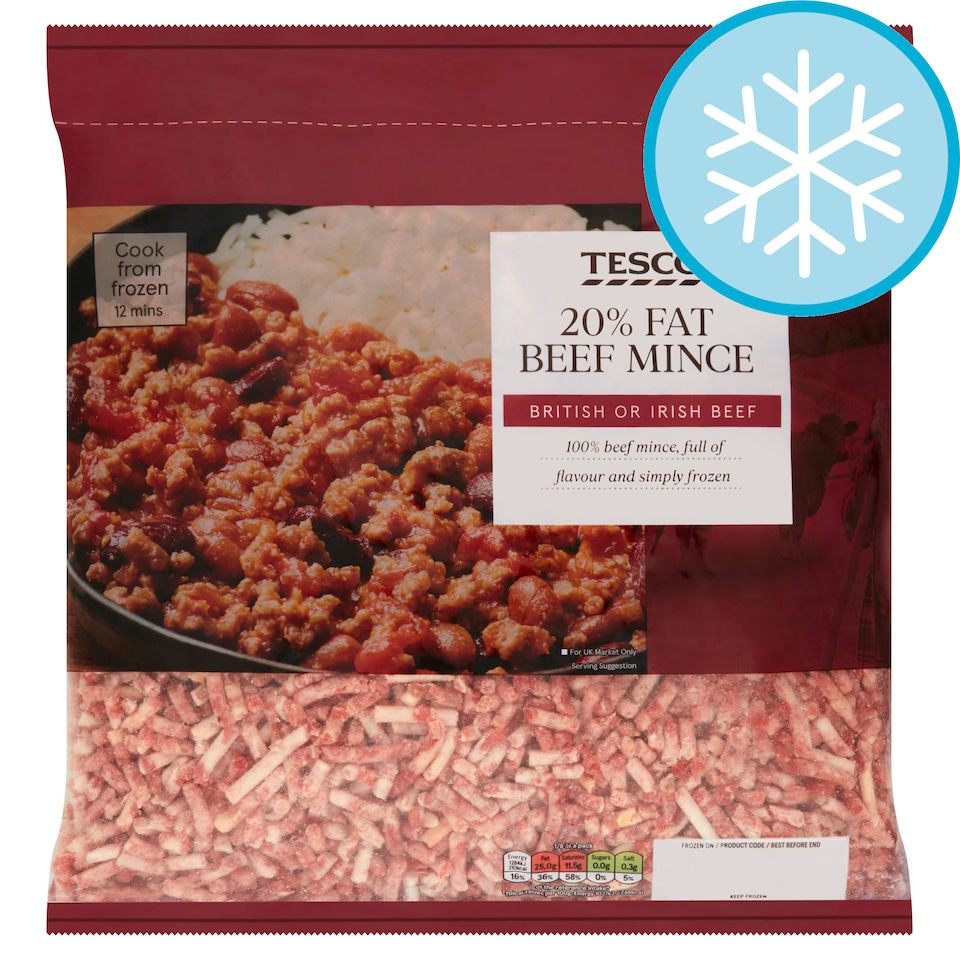 Tesco Minced Beef 20% Fat 1Kg - Tesco Groceries